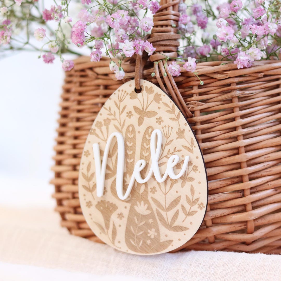 Easter Decoration Personalized Made of Wood, Easter Gift for Children ...