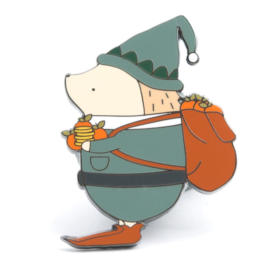 Hedgehog Elf Pin, Hedgehog Christmas Pin, Hedgehog Holiday Badge - Etsy