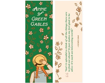 Anne of Green Gables Printable Bookmarks, Set of Bookmarks, Book Lover ...