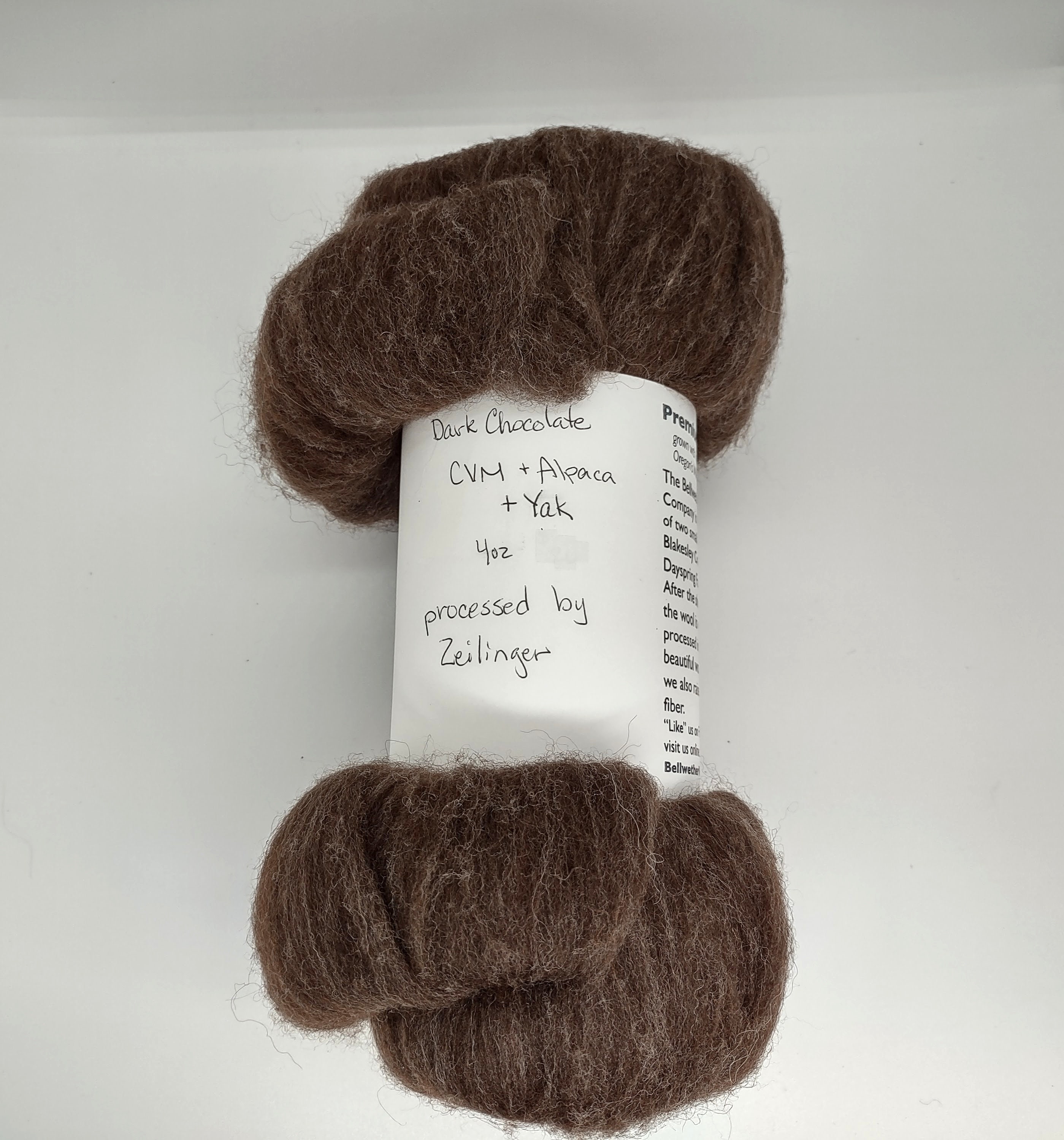 Dark Chocolate Romeldale Wool Roving With Yak & Alpaca - Etsy