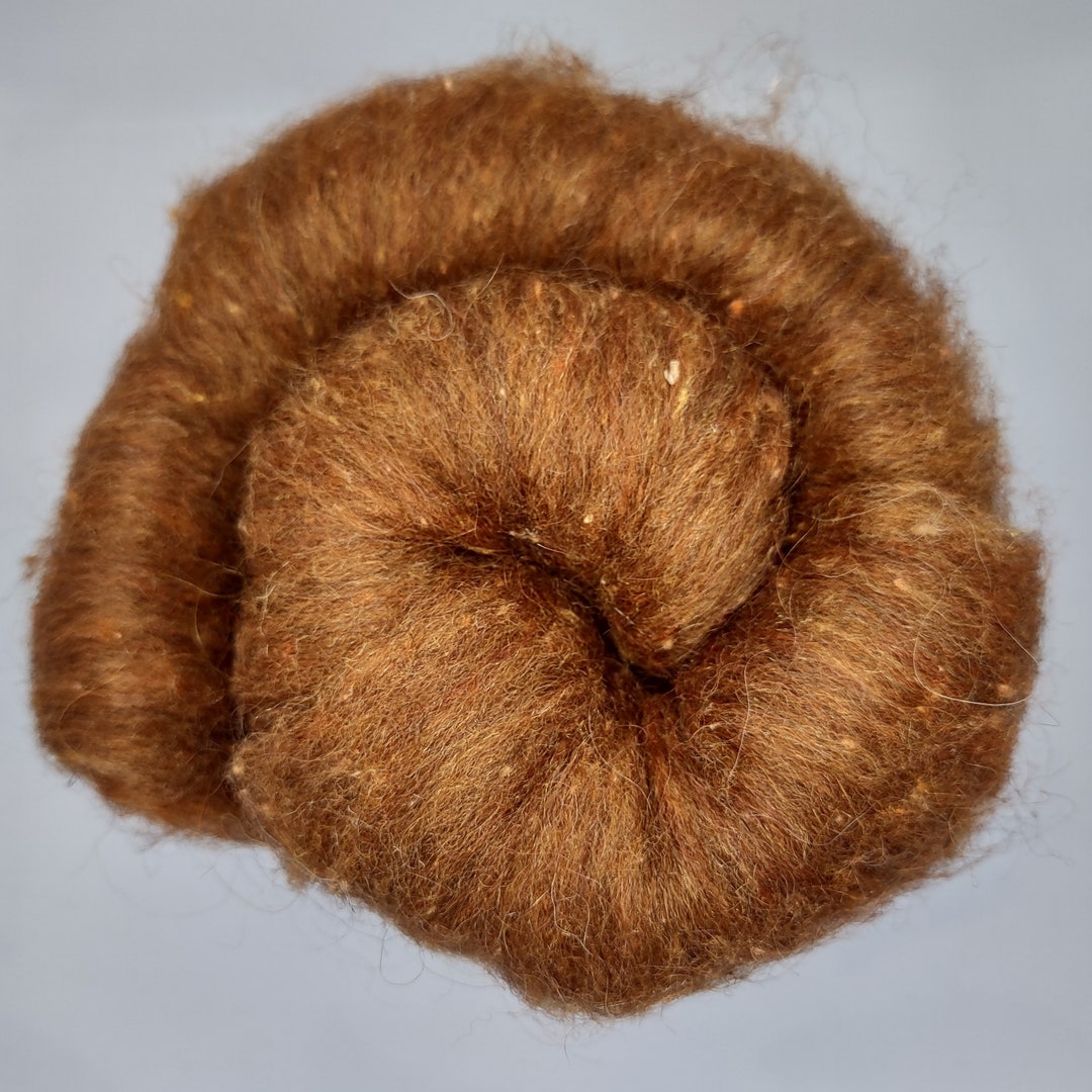 Burl Romeldale Wool Roving With Tussah Silk - Etsy