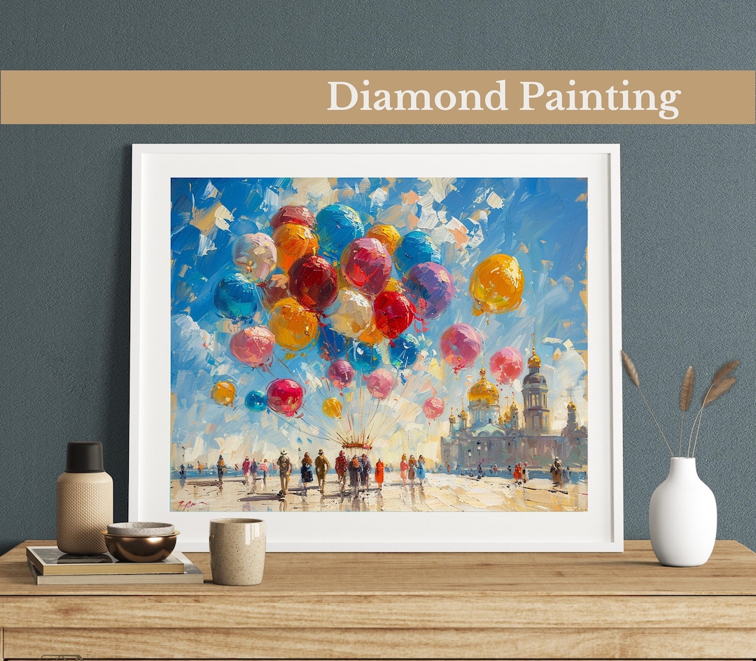 Festival of Balloons Diamond Painting Kit, Impressionist Style, DIY ...
