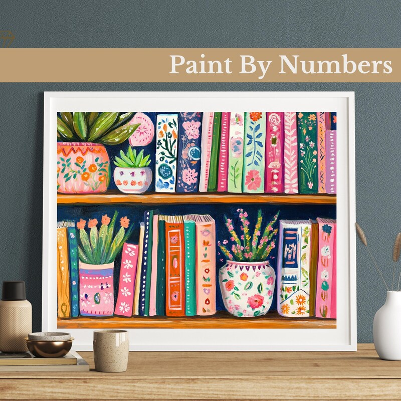 Painted Bookcase - Etsy