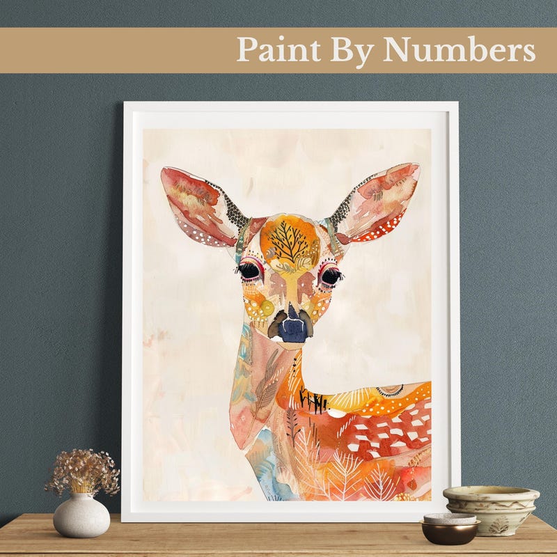 Paint by Number Deer - Etsy