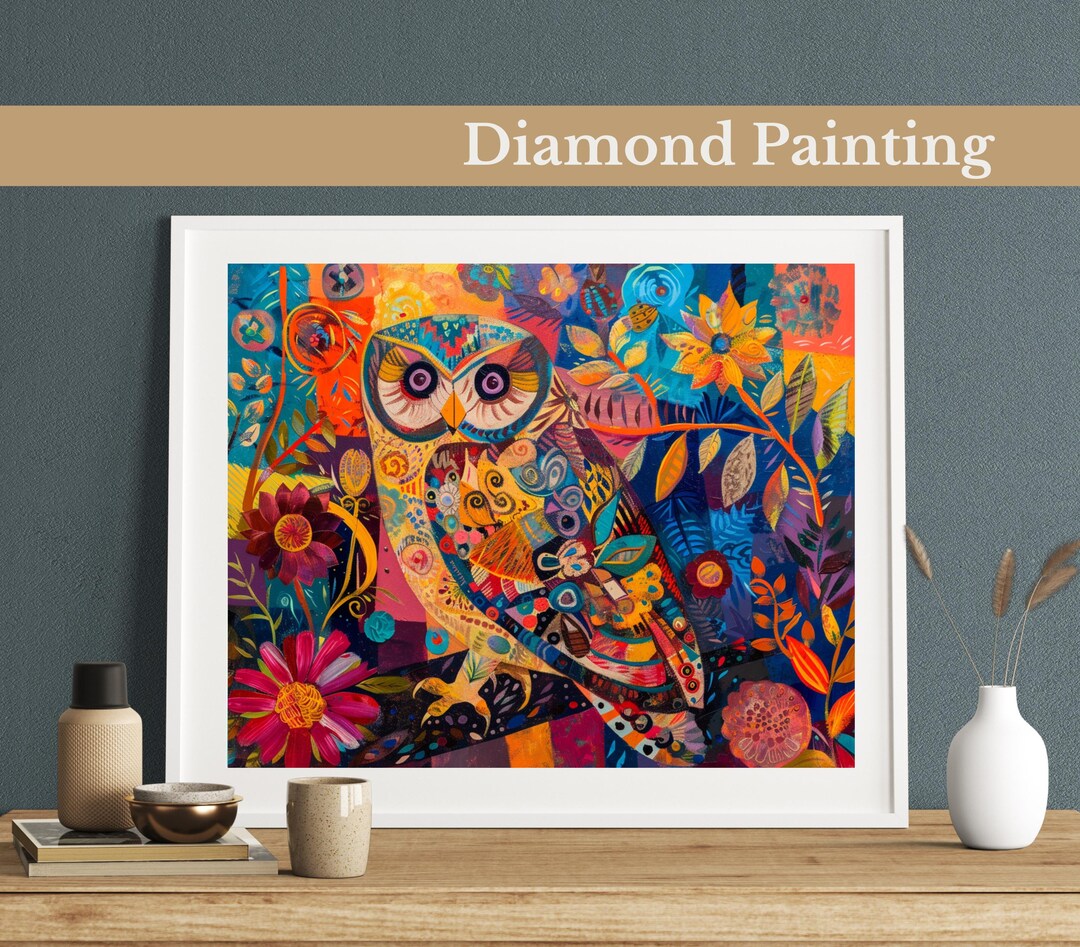 Colorful Owl Diamond Painting Kit,gem Art Kits for Adults and Kids, Diy ...