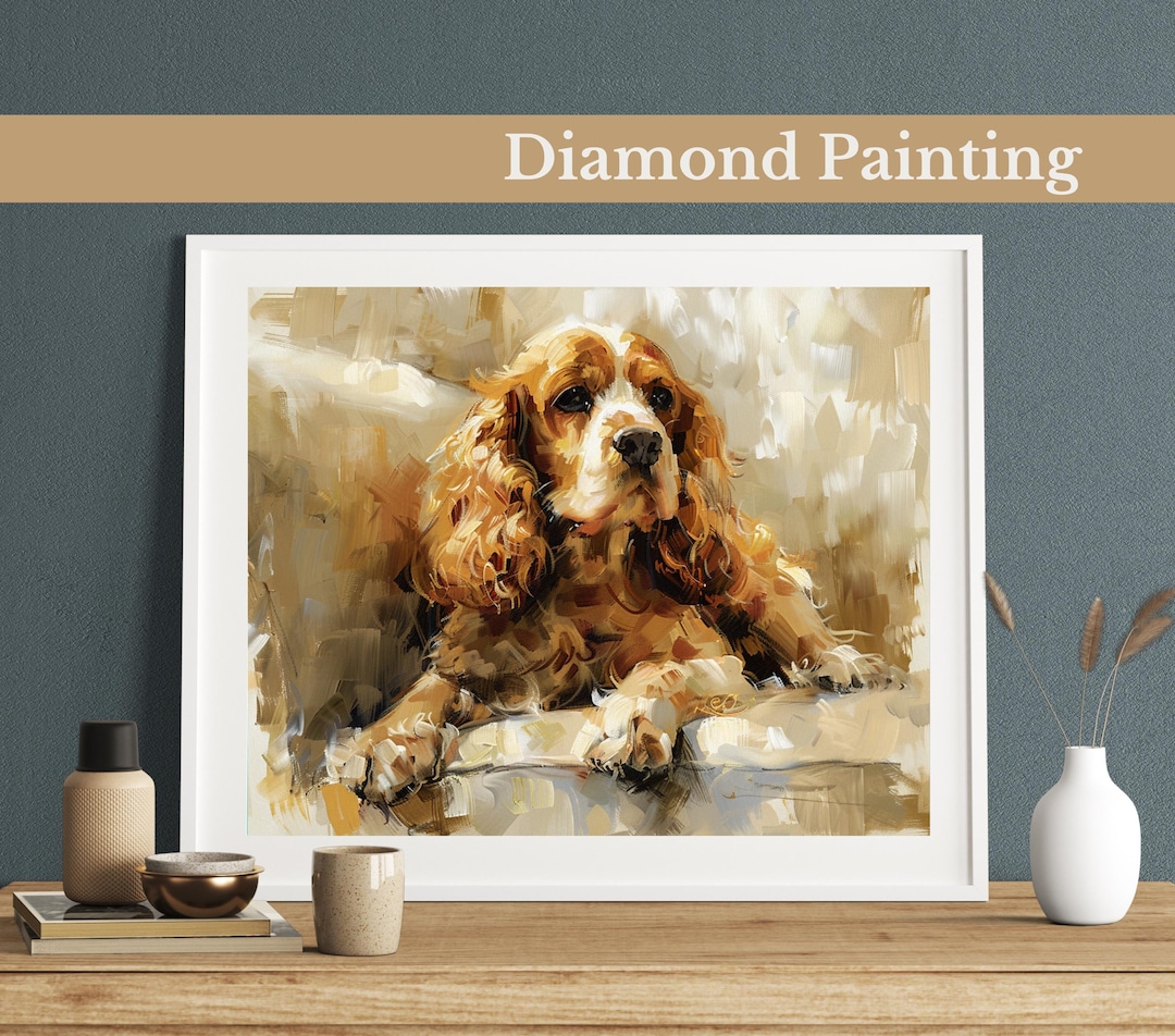 Cocker Spaniel Charm Diamond Painting Kit,gem Art Kits for Adults and ...