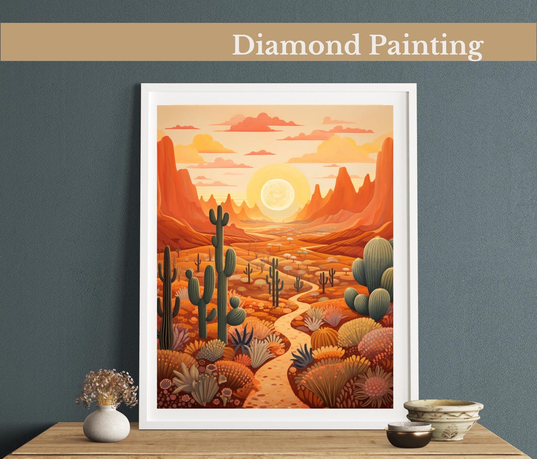 Bohemian Desert Dream Diamond Painting Kit,gem Art Kits for Adults and ...