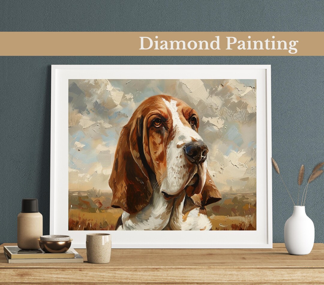 Regal Basset Hound Diamond Painting Kit,gem Art Kits for Adults and ...