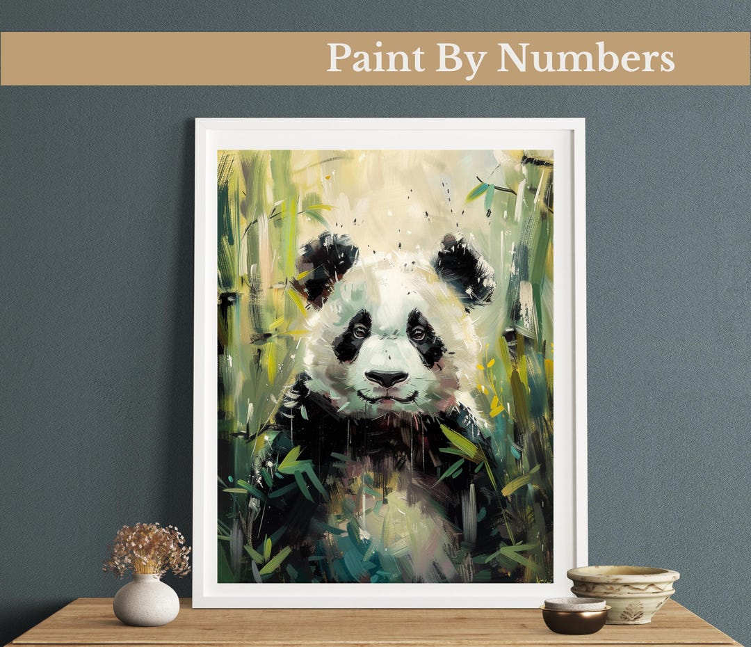 Paint by Numbers Kit for Adults, Giant Panda Paint by Numbers Kit, DIY ...