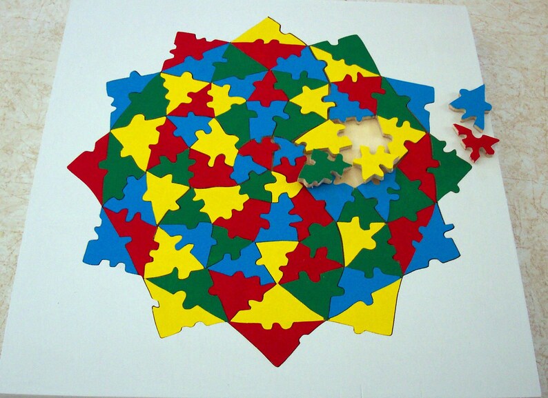 Wooden Pinwheel Puzzle - Etsy