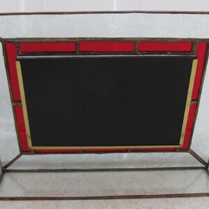 Stained Glass Landscape Picture Frame, Red Border - Etsy