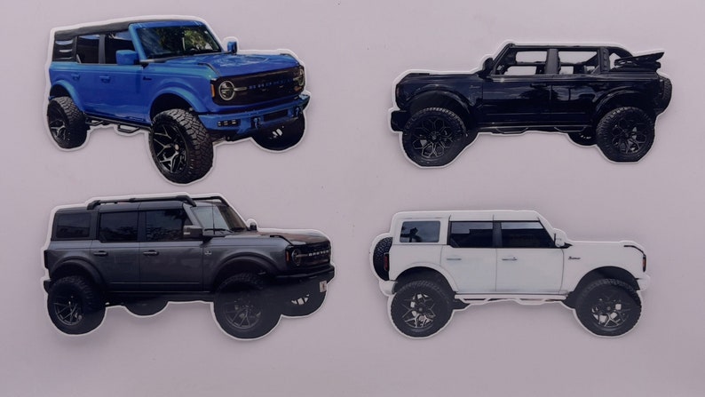 New Ford Bronco Vinyl Sticker Set of 4: Waterproof Decal, Bronco Sport ...