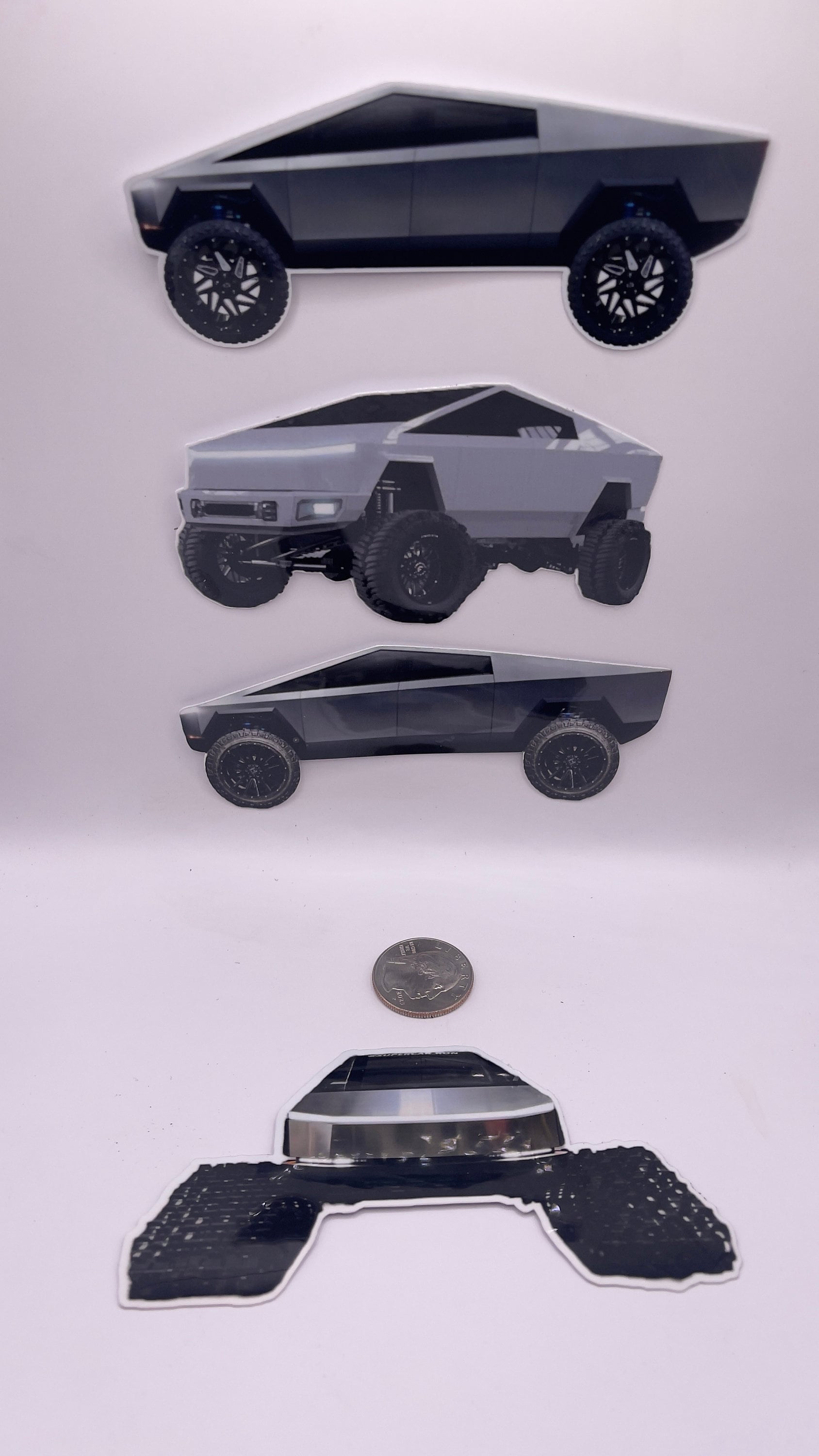 Tesla Cybertruck Vinyl Sticker Bundle Set of 3: Waterproof Decal ...