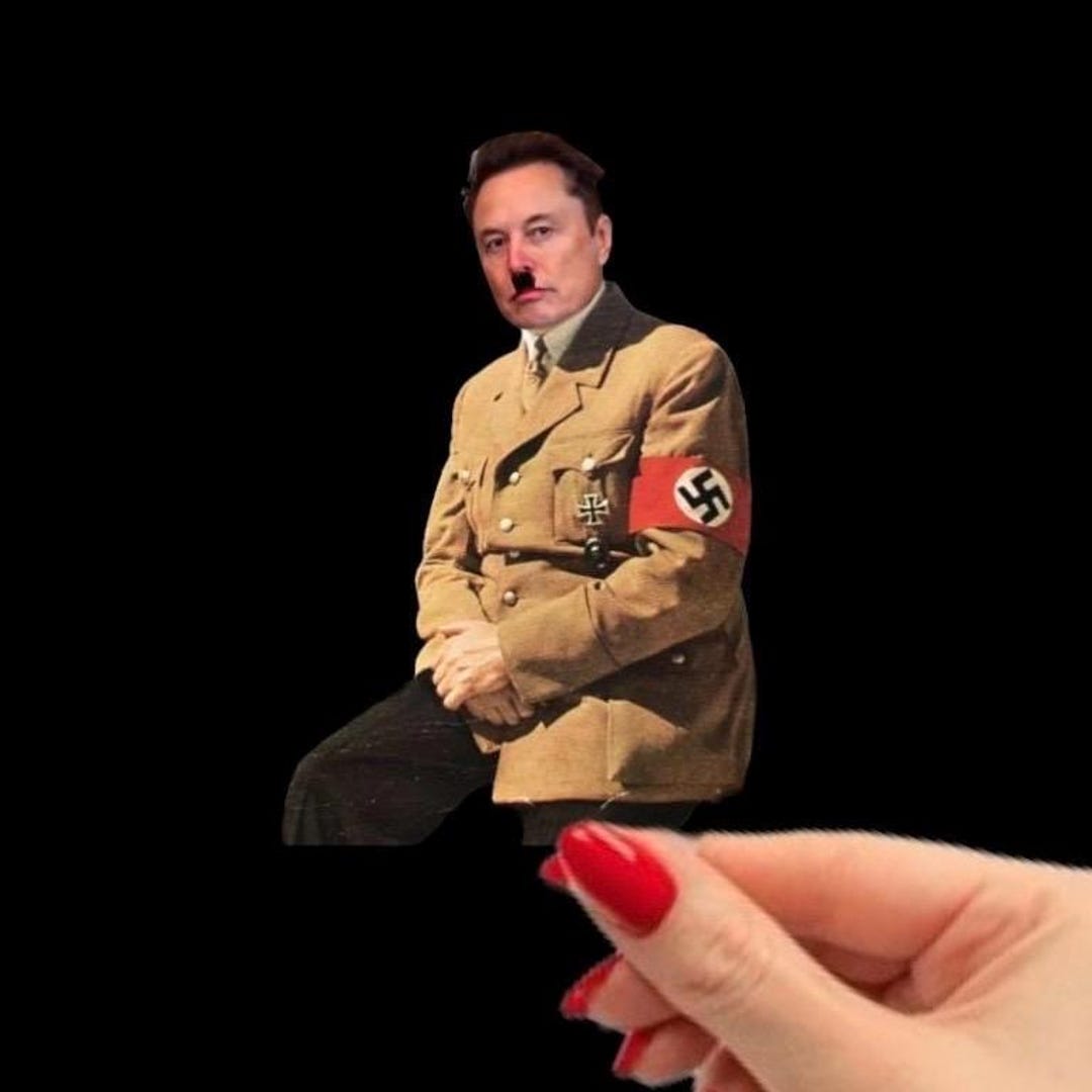 Adolf Musk Nazi Vinyl Sticker, Anti Trump Anti Elon Musk Custom ...