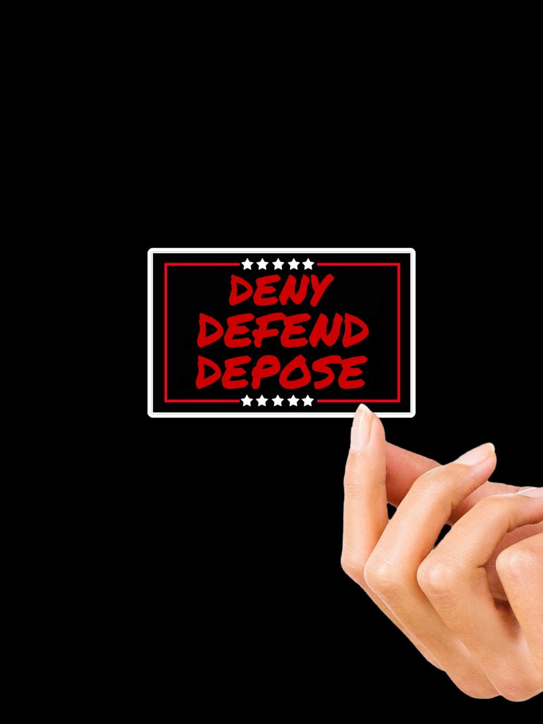 Deny Defend Depose Vinyl Sticker, Custom Waterproof 4x2 Sticker - Etsy