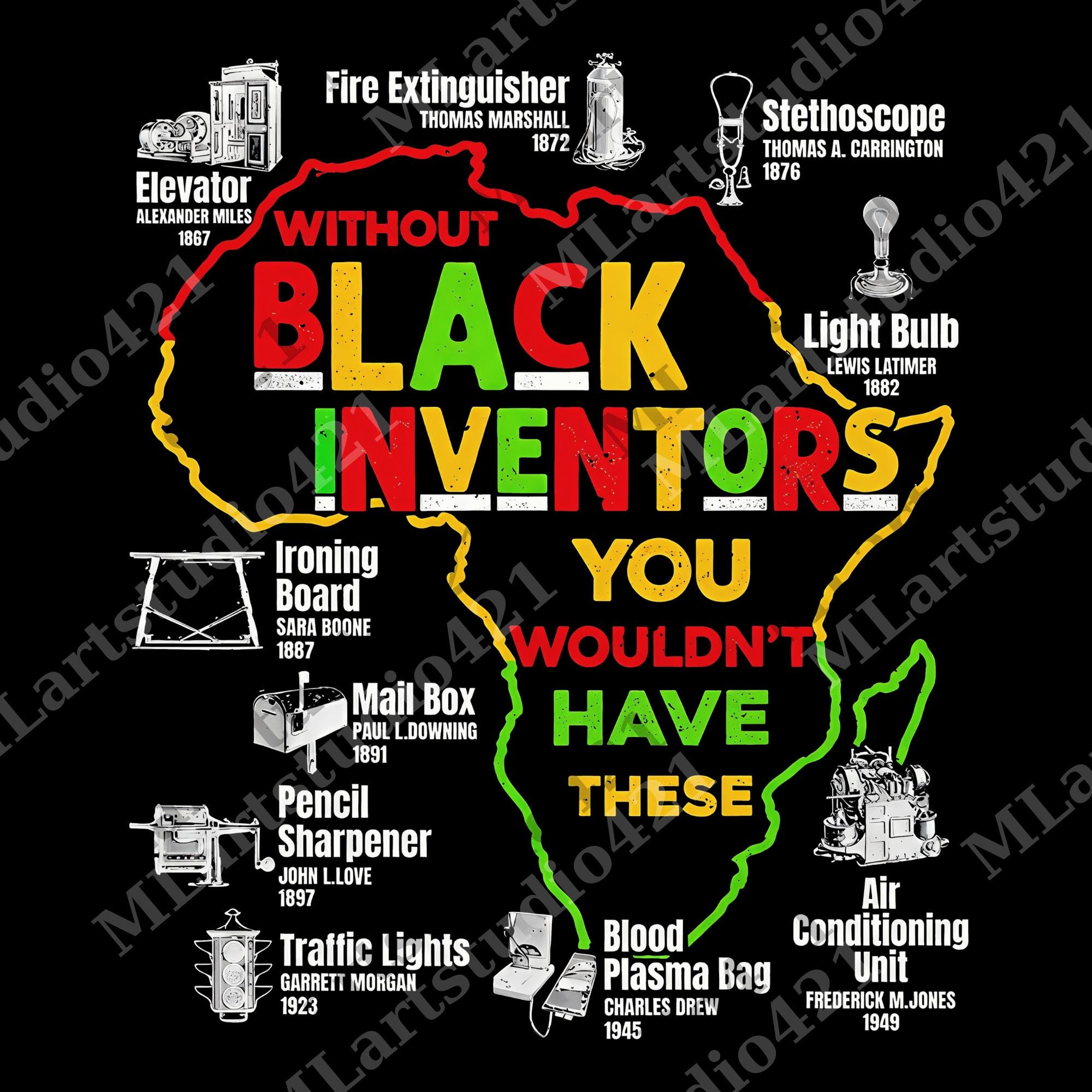 Black Inventors Black History Month African Mens Womens Png, Black ...