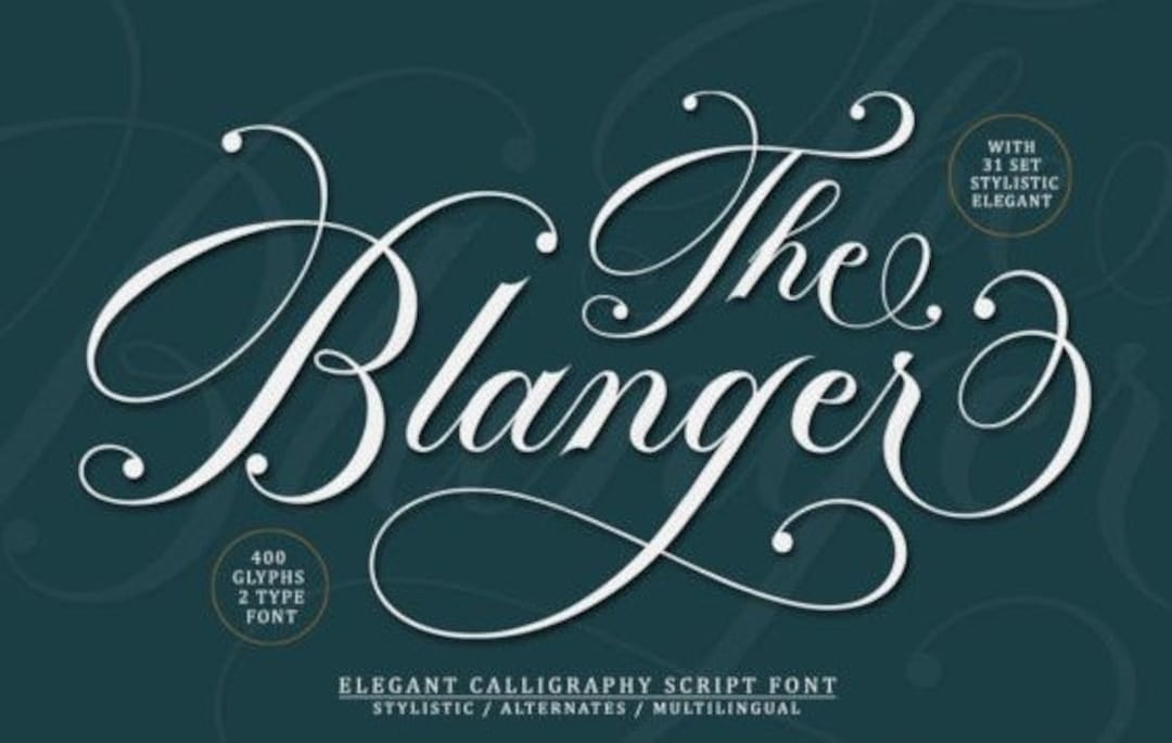 The Blanger Font, Handwritten Font, Calligraphy Font, Chunky Font ...