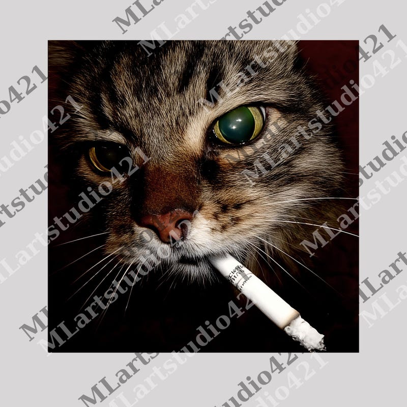 Smoking Cig Woman - Etsy