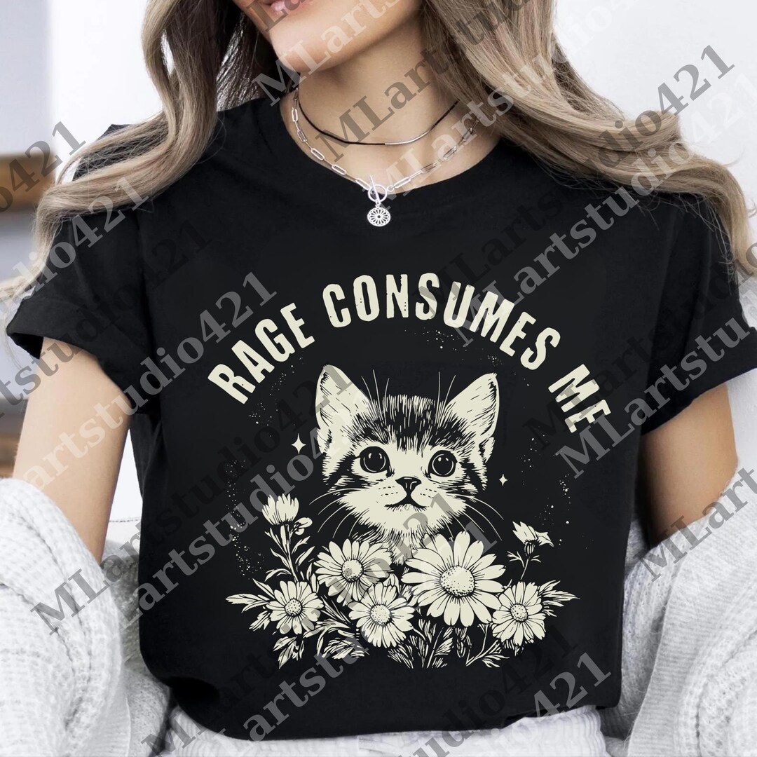 Rage Consumes Me Png, Cute Cat Meme Digital, Cute Png, Trendy Png ...