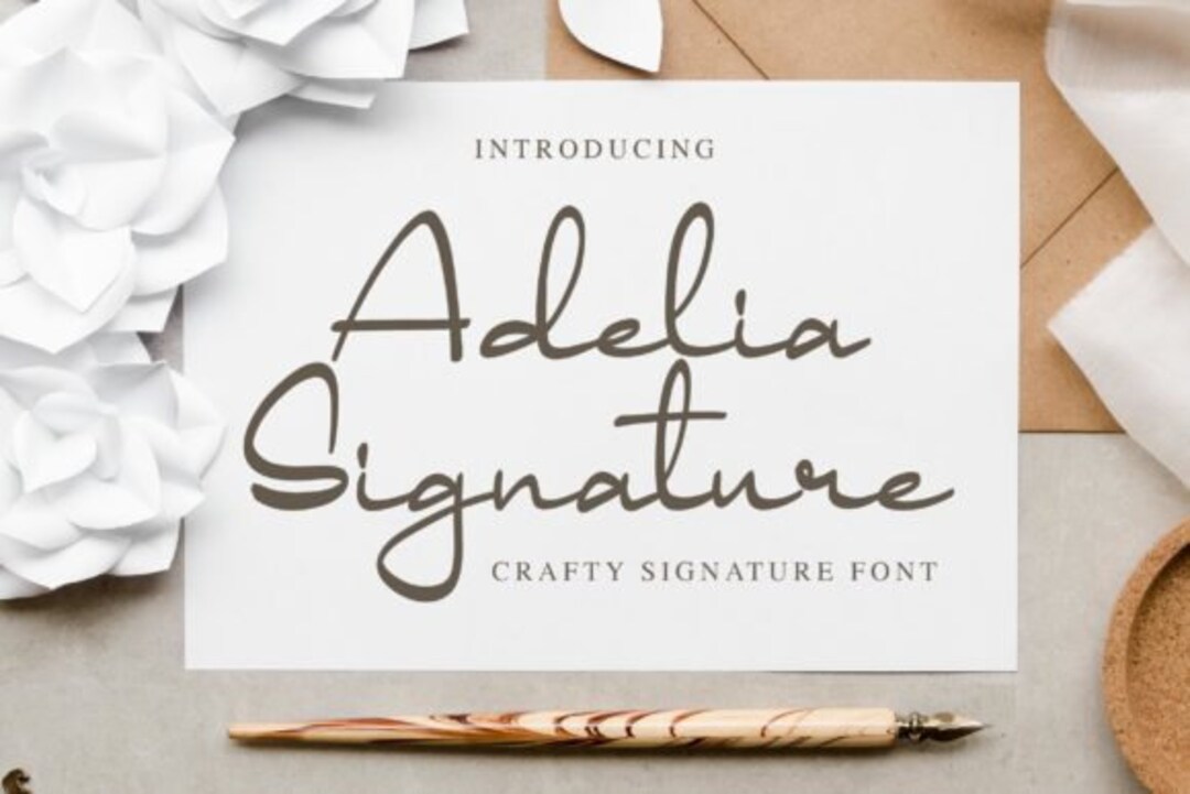 Adelia Signature Font, Fonts for Crafters, Rustic Fonts, Bold Fonts ...