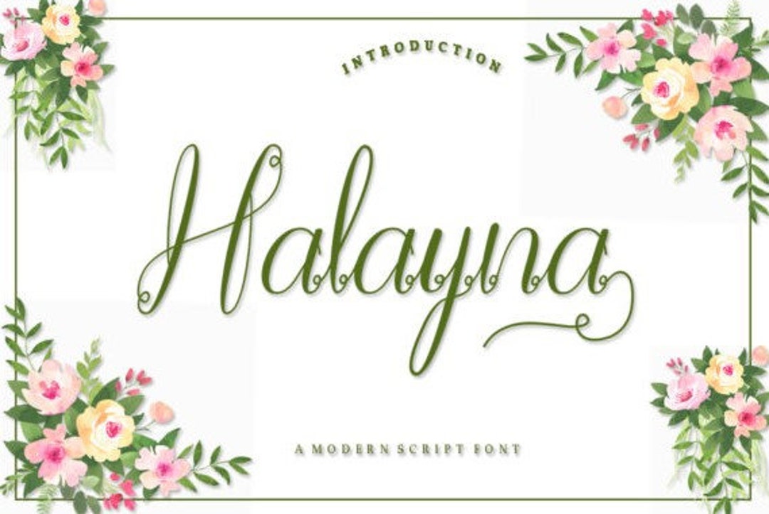 Halayna Font, Unique Handwritten Font, Classic Serif Font, Retro ...