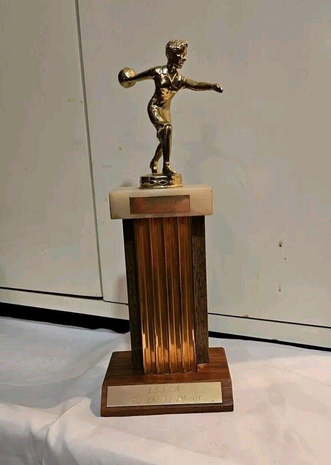 Vtg Retro 50s 60s Bowling Trophy 11” Art Deco Modern Mcm Display - Etsy