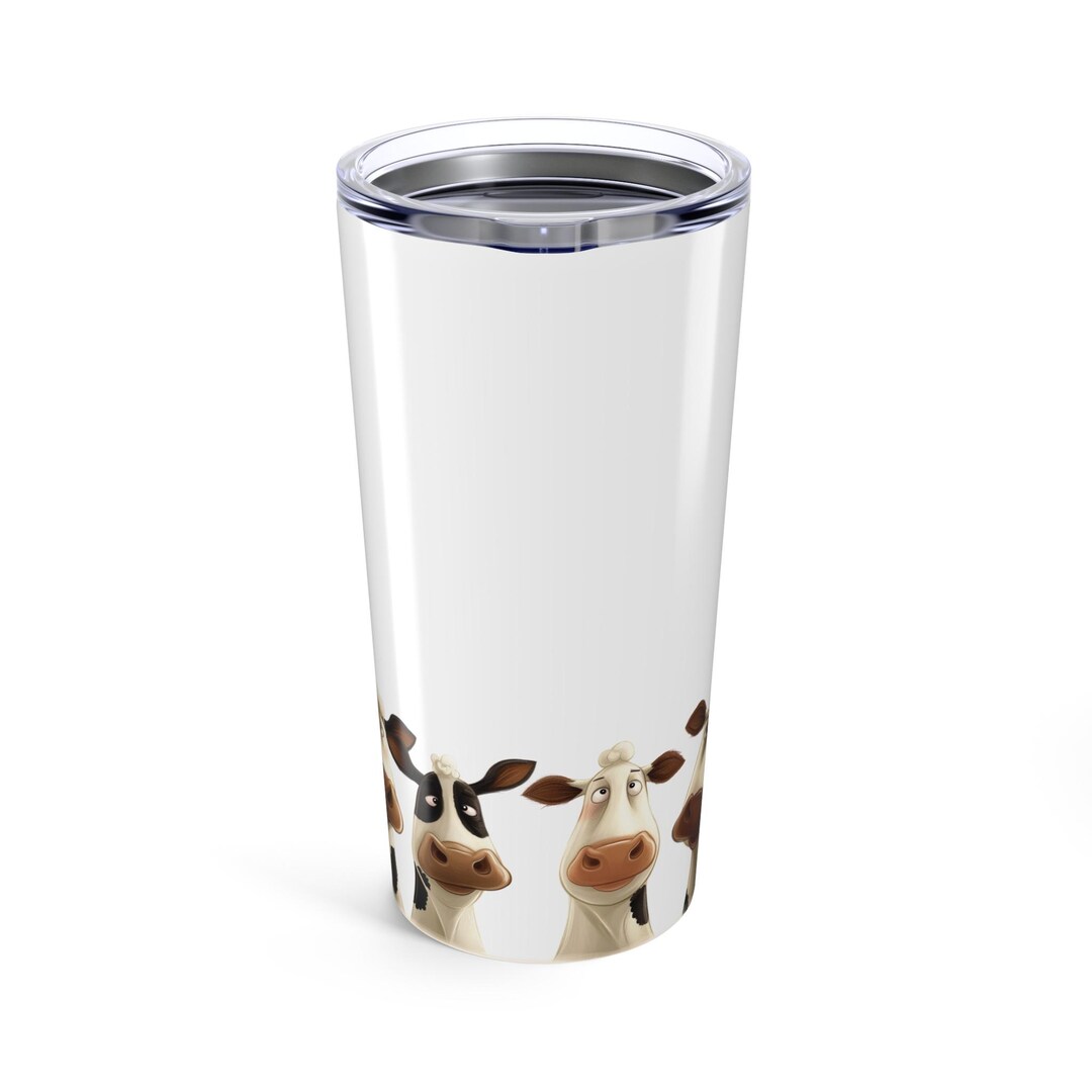 Funny Adorable Cows 20oz Tumbler | Cute Cow Design, Stainless Steel ...