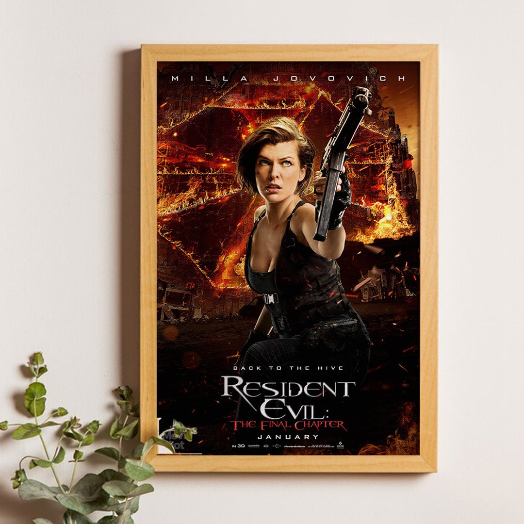 Resident Evil Movie Poster, Canvas Poster Printing, Classic Film Poster ...