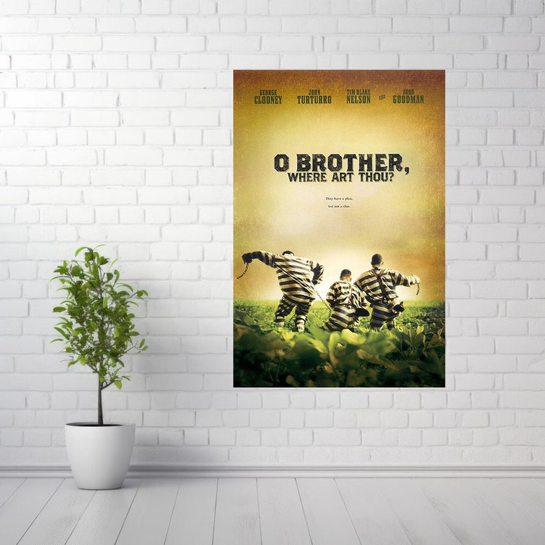 O Brother Where Art Thou Movie Poster, Canvas Poster Printing, Classic ...