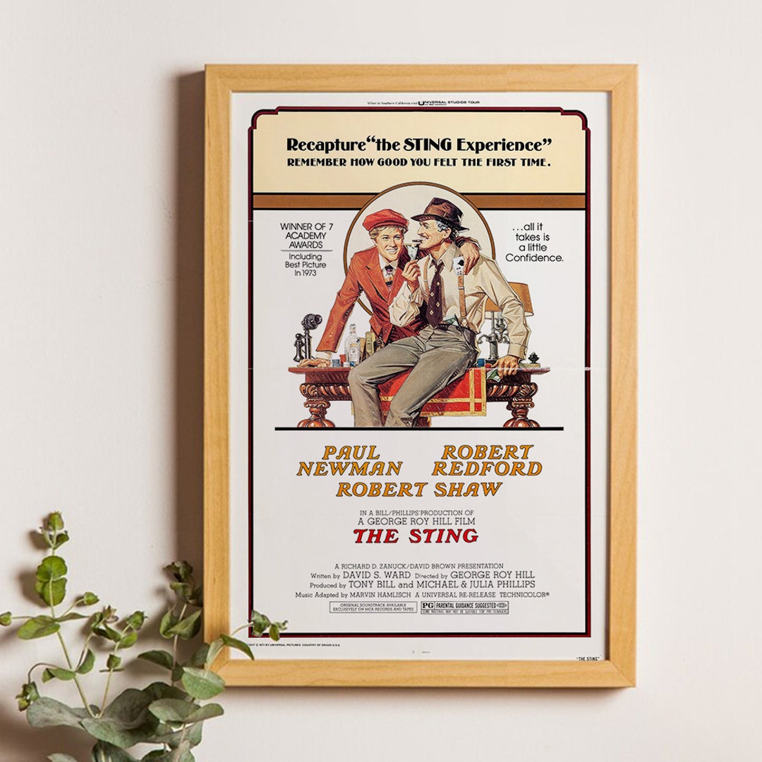 The Sting Movie Poster, Canvas Poster Printing, Classic Movie Poster ...