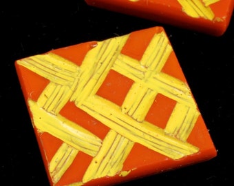 Orange glass squares | Etsy