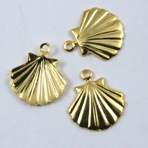 Scallop Shell Locket Pendant Q8-G9 Ocean Themed 1 Piece | Etsy