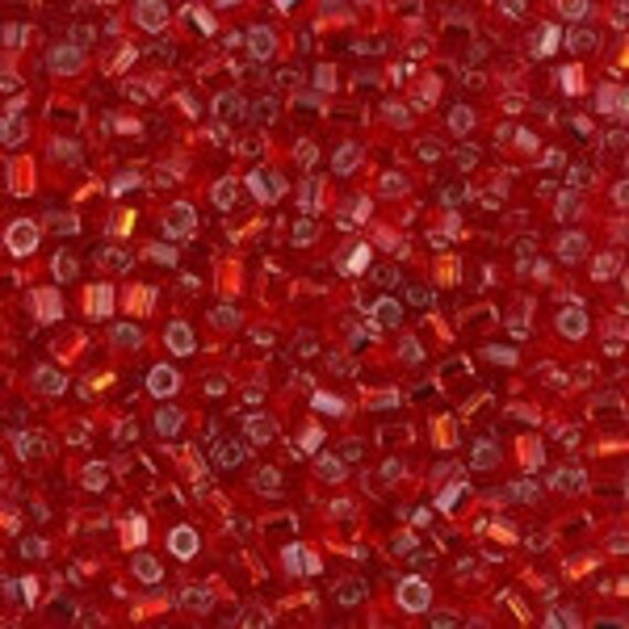 15/0 Silver Lined Ruby Miyuki Seed Bead #11 250 Gm Beads Craft Supplies ...
