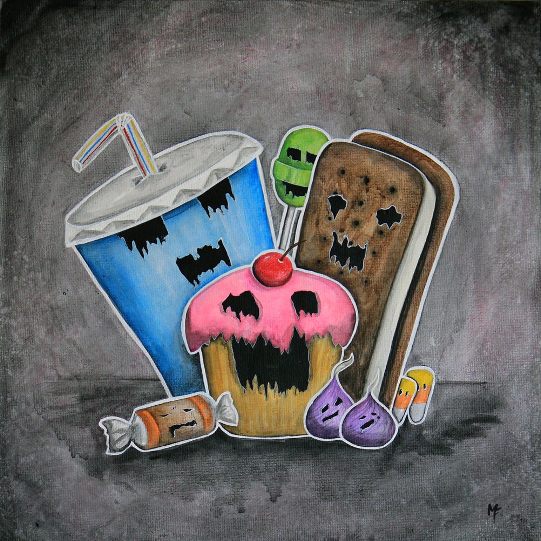 Axis of Evil - 8x10 Art Print - Evil Cup Cake, Soda, Ice Cream Sandwich ...