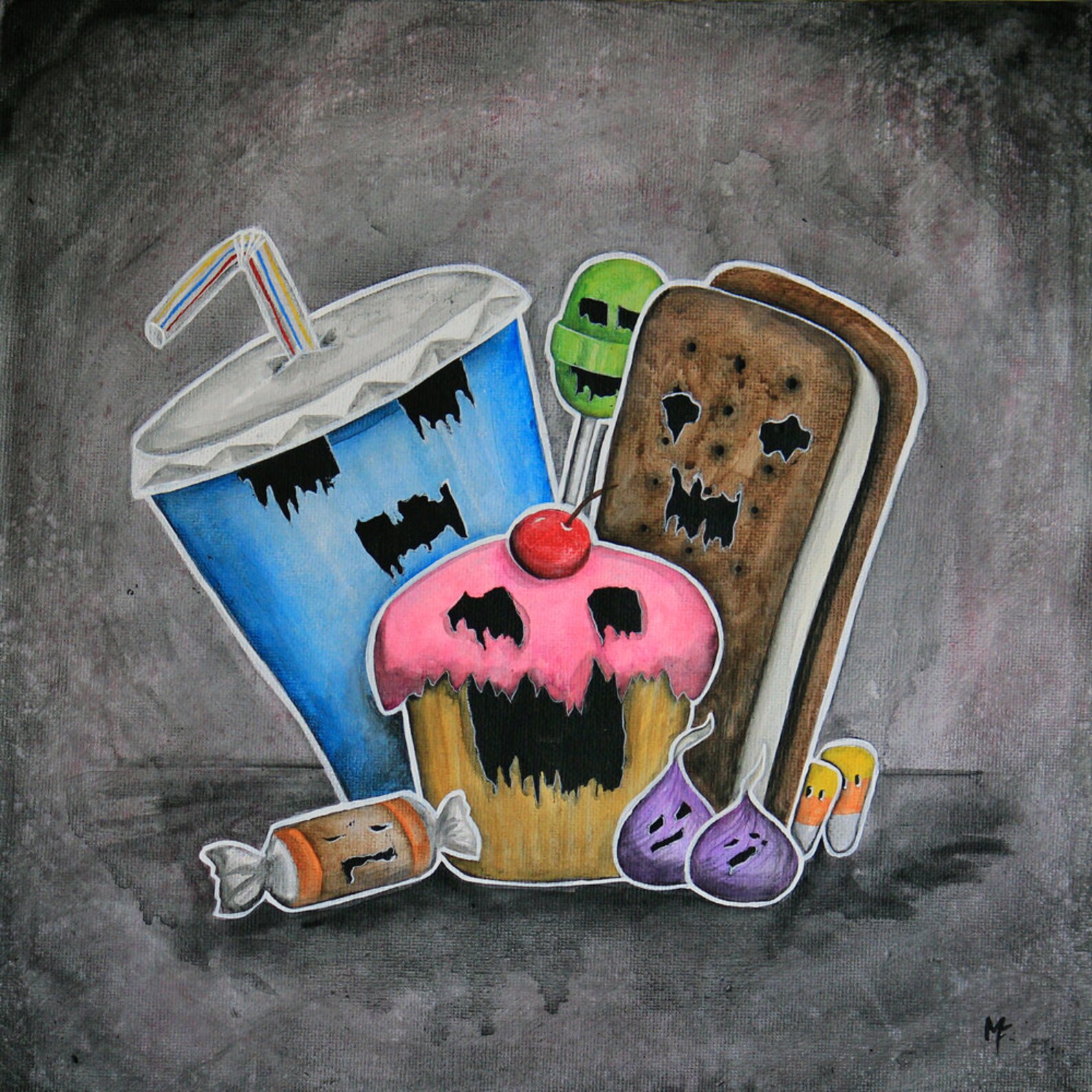 Axis of Evil 8x10 Art Print Evil Cup Cake Soda Ice Cream - Etsy