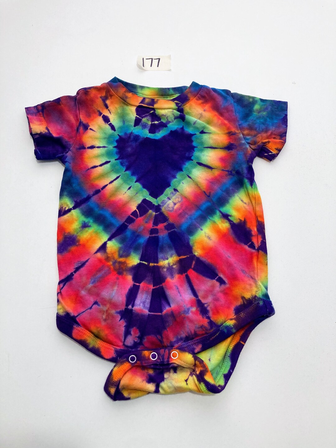 Baby 12 Month Rainbow Heart Onesie Authentic Phillip Brown Tie-dyed ...