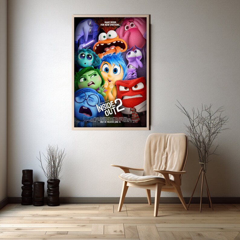 Inside Out 2 Movie Poster/canvas Poster/home Decor/room Decor/art ...