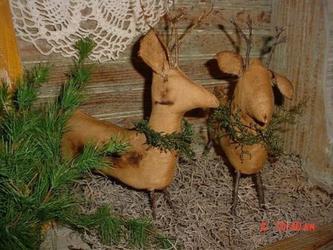 Primitive Reindeer E-pattern - Etsy
