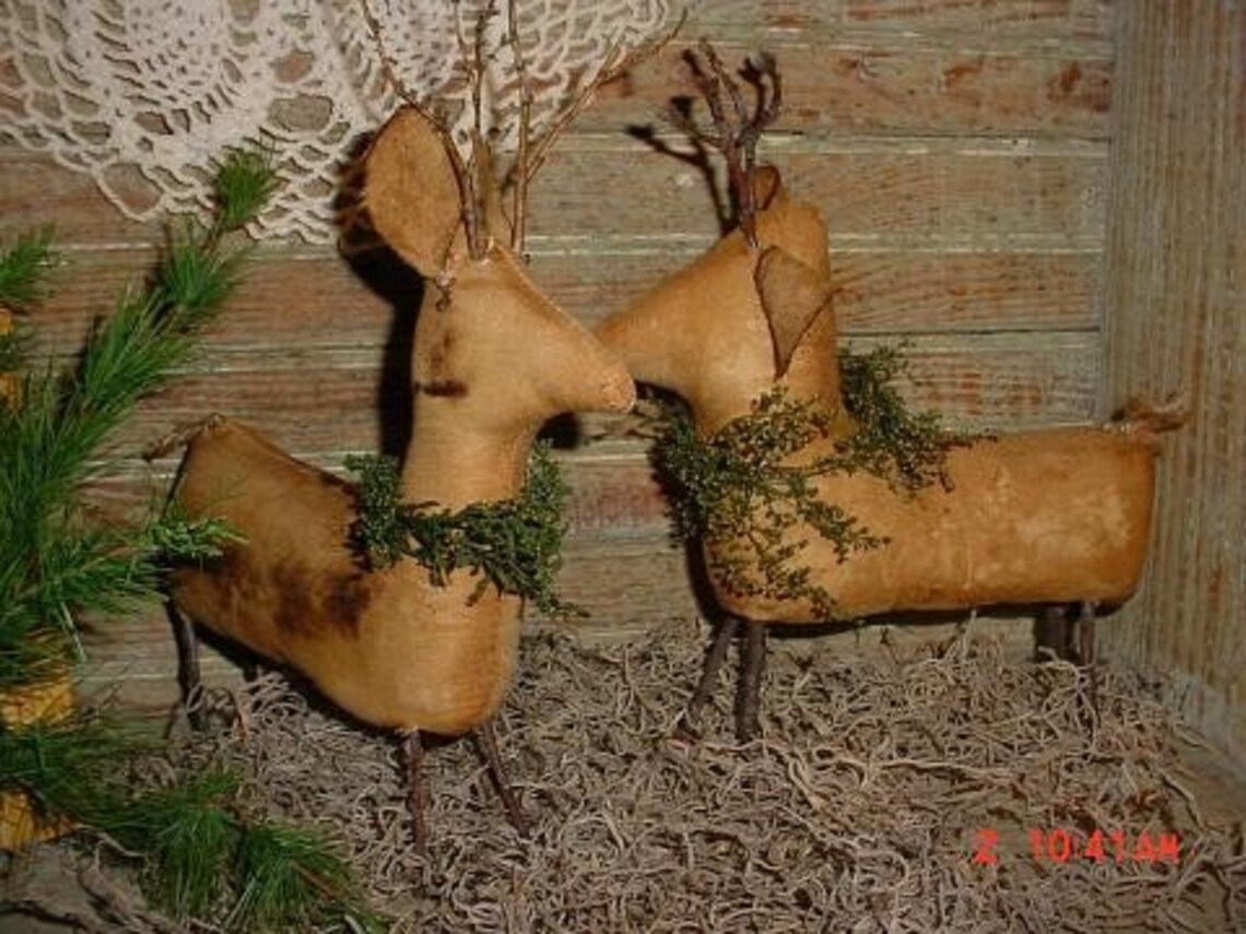 Primitive Reindeer E-pattern - Etsy