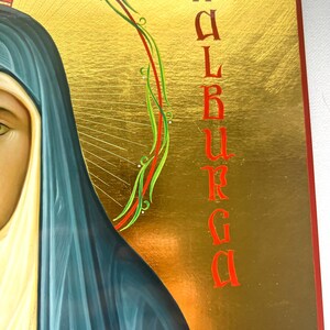 Saint Walburga Orthodox and Catholic Saint Large Prayer Icon 30/40/1cm ...