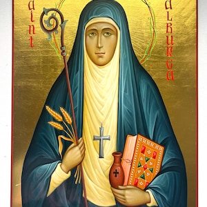 Saint Walburga Orthodox and Catholic Saint Large Prayer Icon 30/40/1cm ...