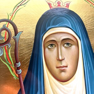 Saint Walburga Orthodox and Catholic Saint Large Prayer Icon 30/40/1cm ...