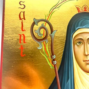 Saint Walburga Orthodox and Catholic Saint Large Prayer Icon 30/40/1cm ...