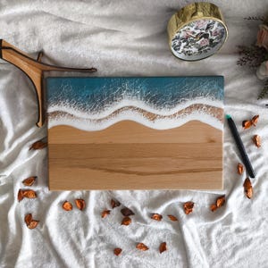 Personalized Wooden Resin Wedding Guest Book Alternative, Modern ...