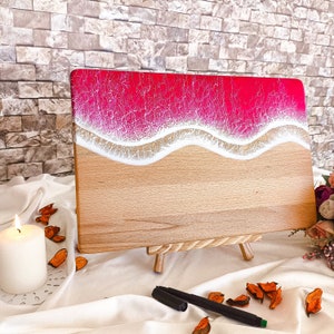 Personalized Wooden Resin Wedding Guest Book Alternative, Modern ...