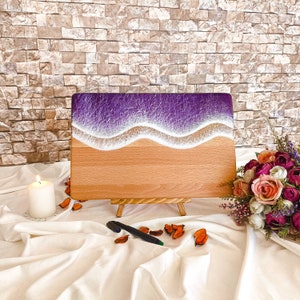 Personalized Wooden Resin Wedding Guest Book Alternative, Modern ...
