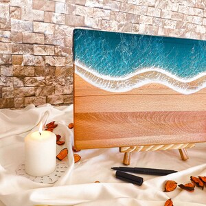 Personalized Wooden Resin Wedding Guest Book Alternative, Modern ...