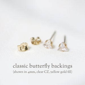 Tiny Lavender Triangle Studs // Sterling Silver or Gold Filled ...