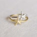 Starfish Stacking Ring // Gold or Silver Starfish Ring . Stackable Starfish Ring Stack. Star ...
