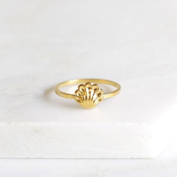 Silver Seashell Ring - Etsy